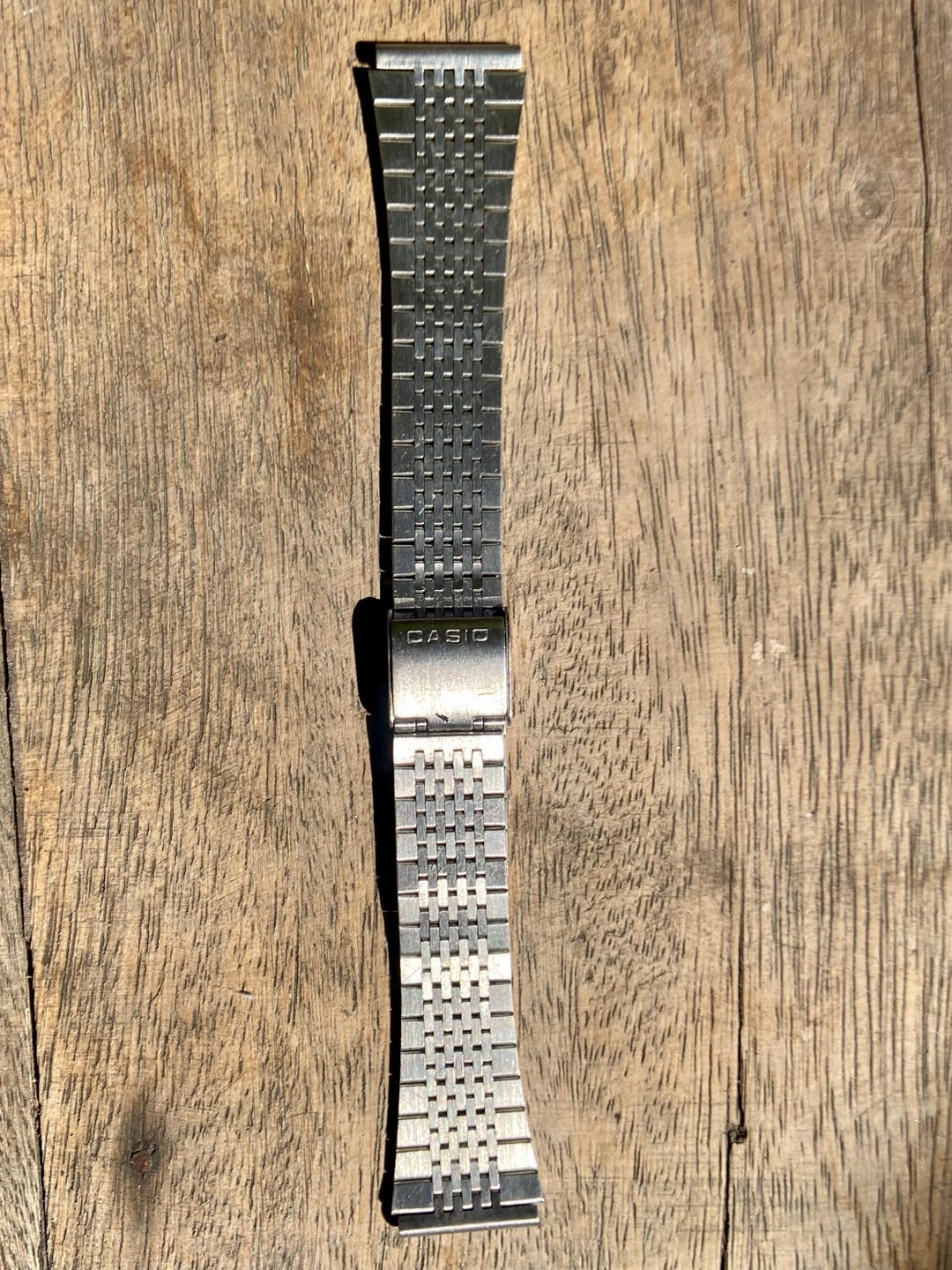 Vintage 19mm Casio 70’s 80’s Style Watch Bracelet Strap Stainless Steel ...