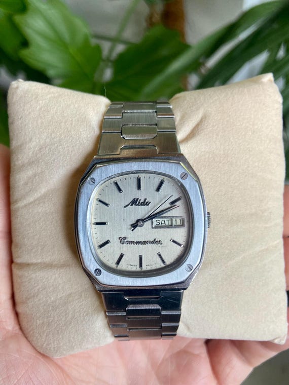 Rare Mido Commander 8016 square “Nautilus” Swiss made… - Gem