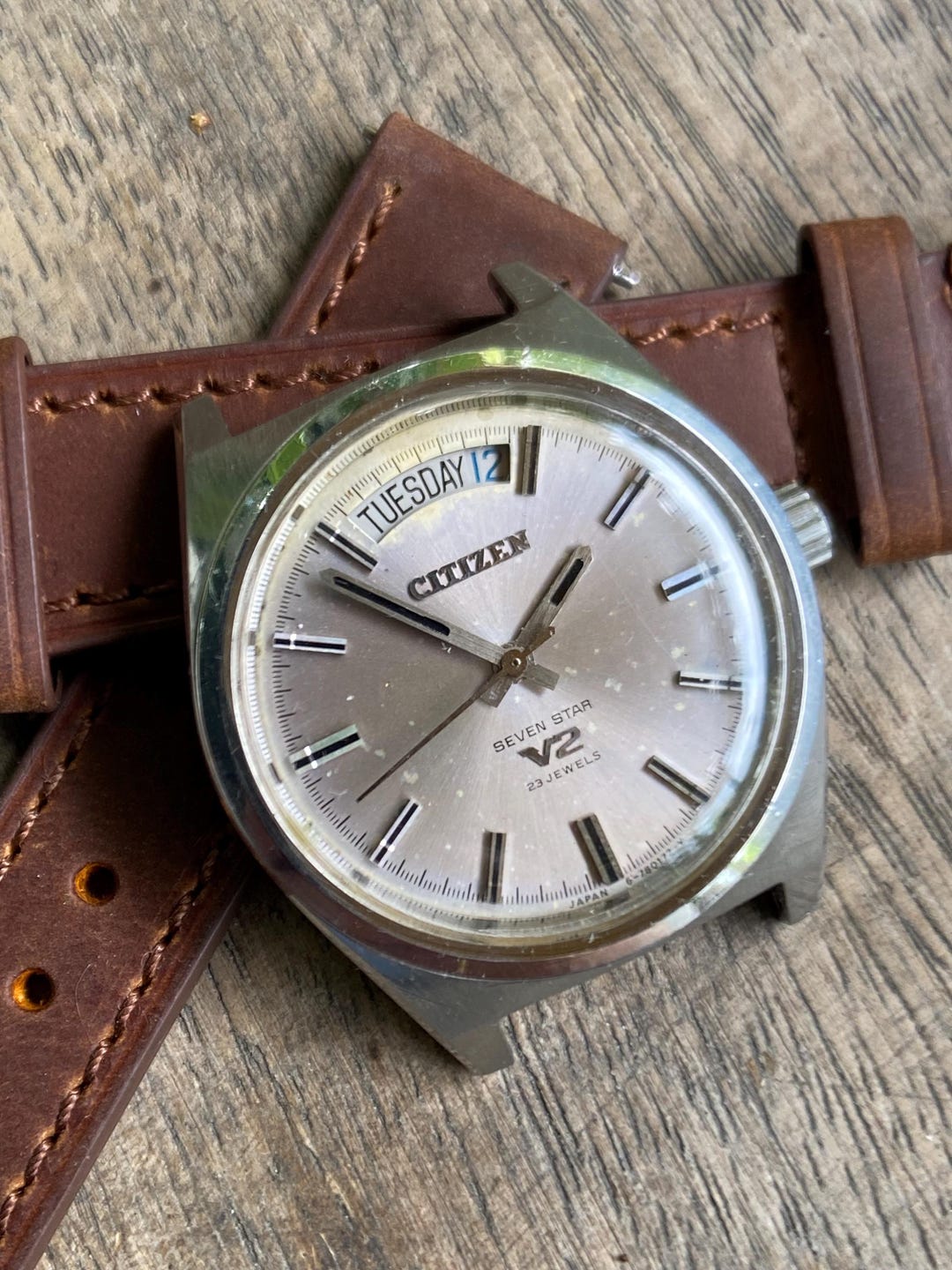 Rare Citizen V2 Date With Day Vintage Men's Watch Automatic Stainless ...