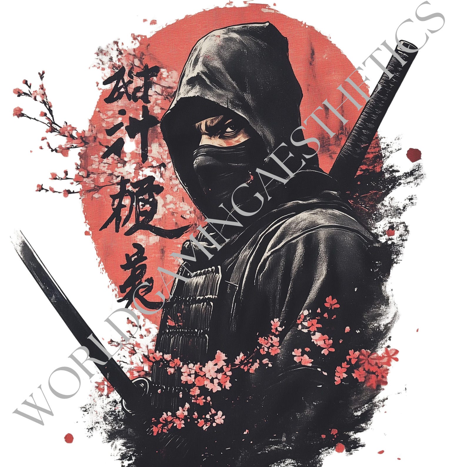 Japanese Oriental, Ninja Art, Japanese Warrior, Japanese Print, Png ...
