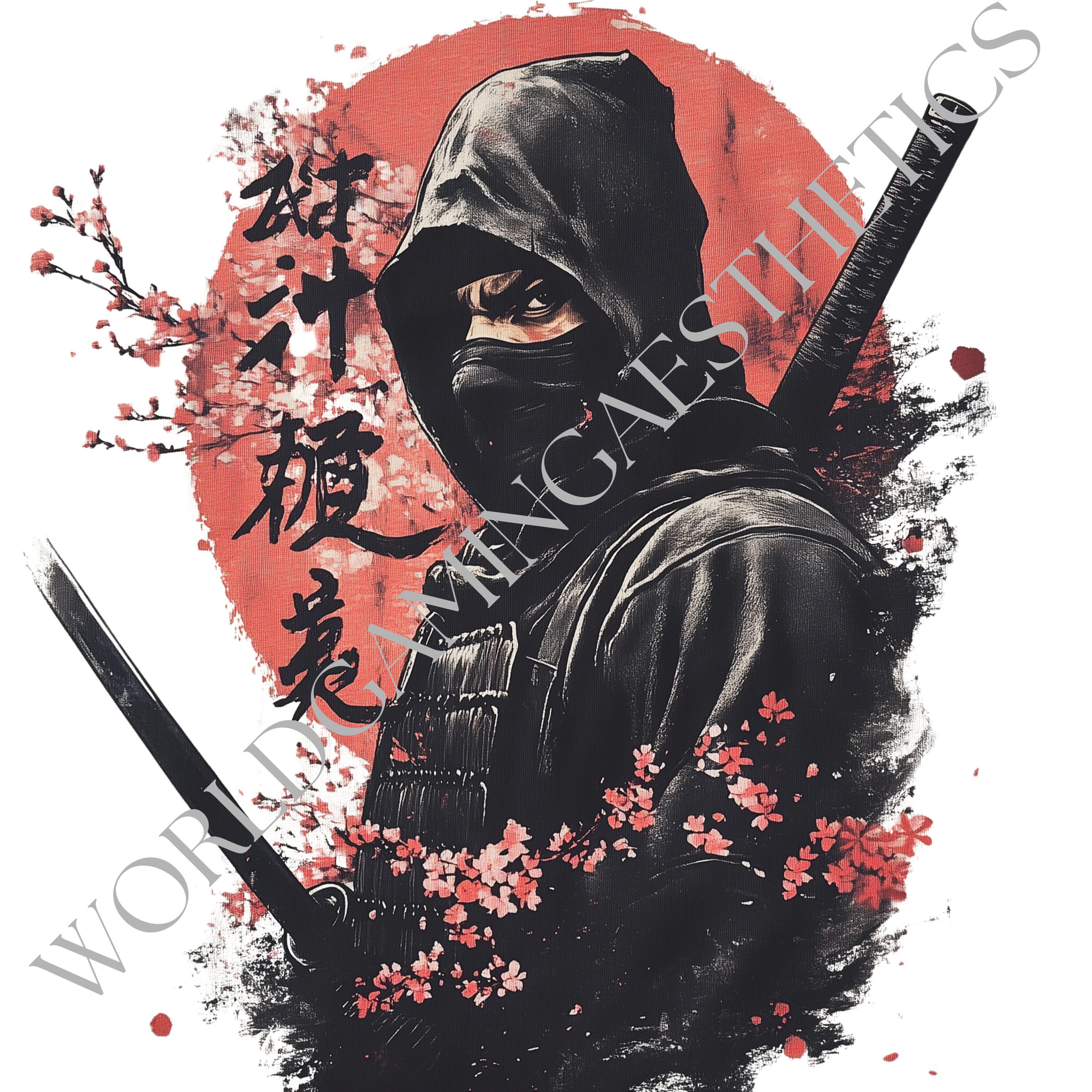 Japanese Oriental, Ninja Art, Japanese Warrior, Japanese Print, Png ...