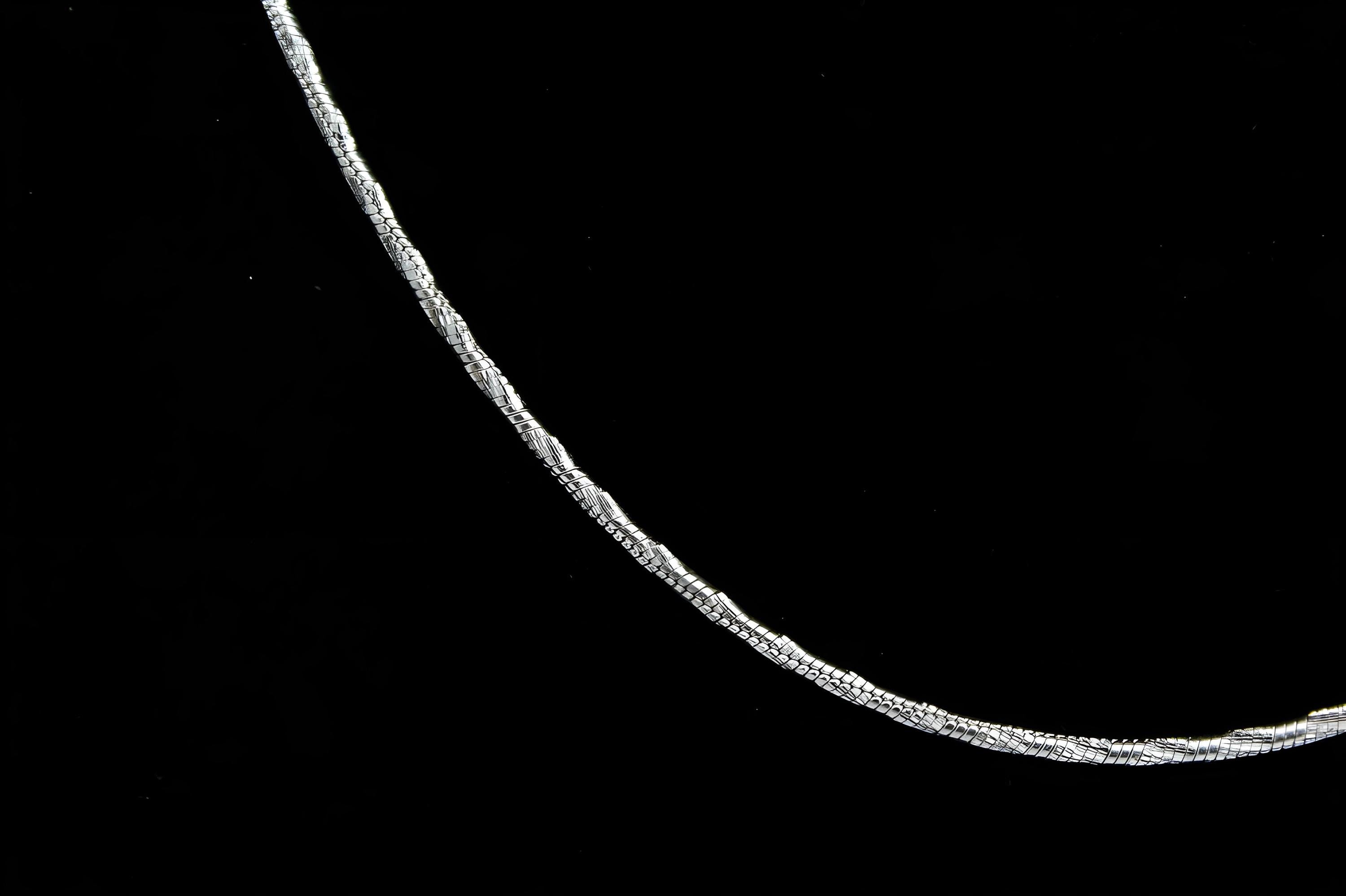 Serpent Twist Sleek Silver Chain - Etsy