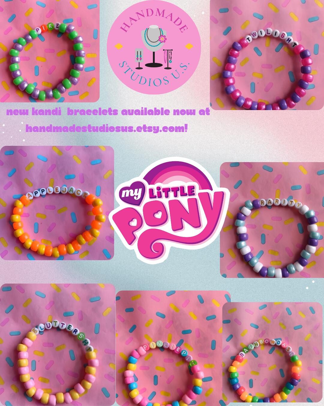 Mlp Kandi Bracelets/fandom/my Little Pony/maine 5/ Applejack/pinkiepie ...