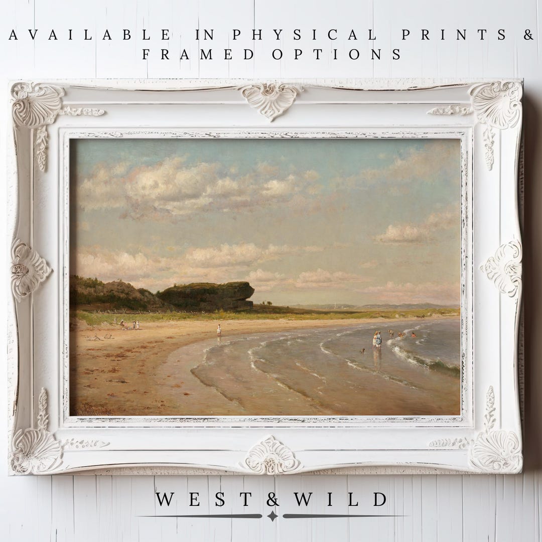 Victorian Era Oil Painting, Victorian Artwork Prints, East Coast Beach ...