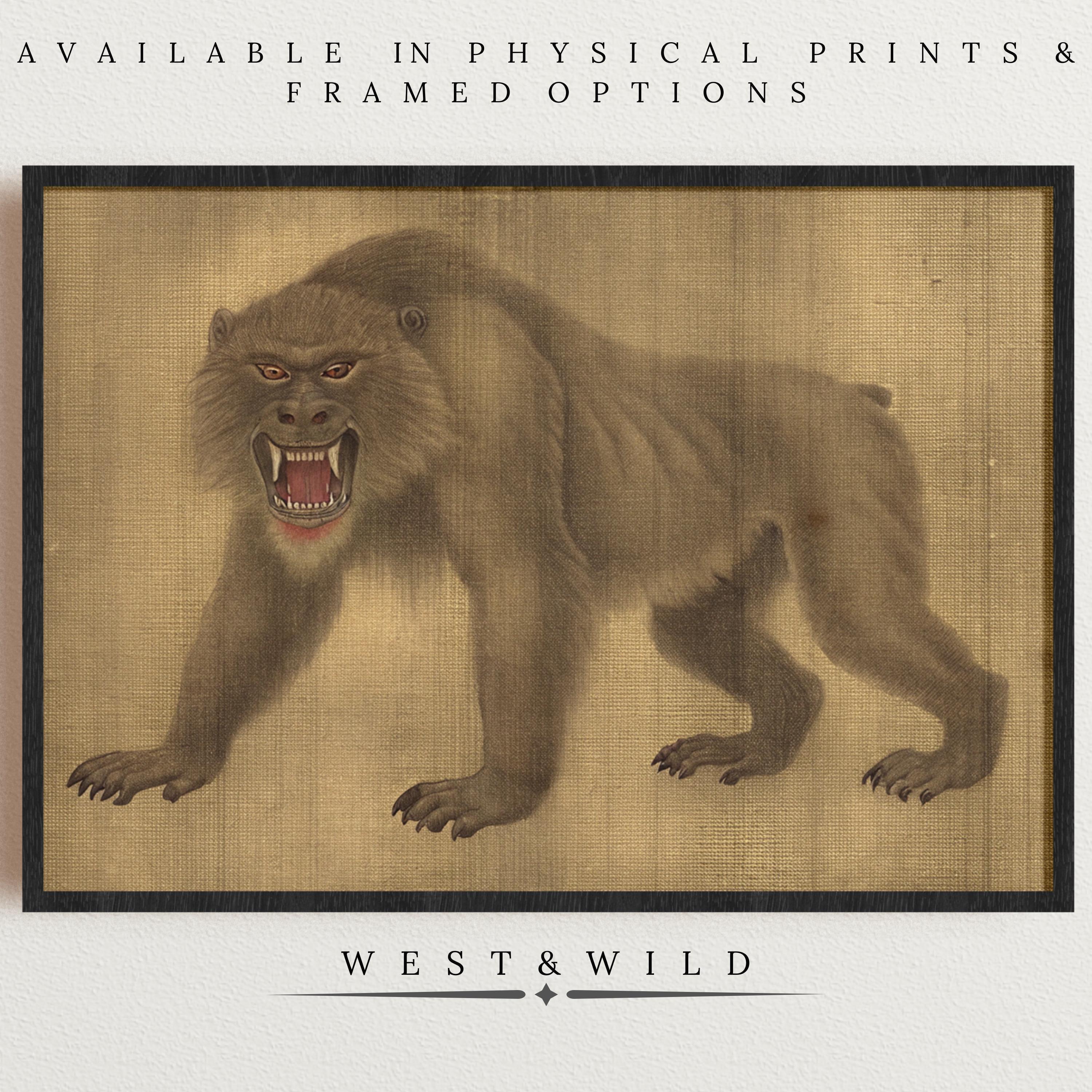 Japanese Art Prints, Art From Japan, Baboon Artwork, Mythical Japanese ...