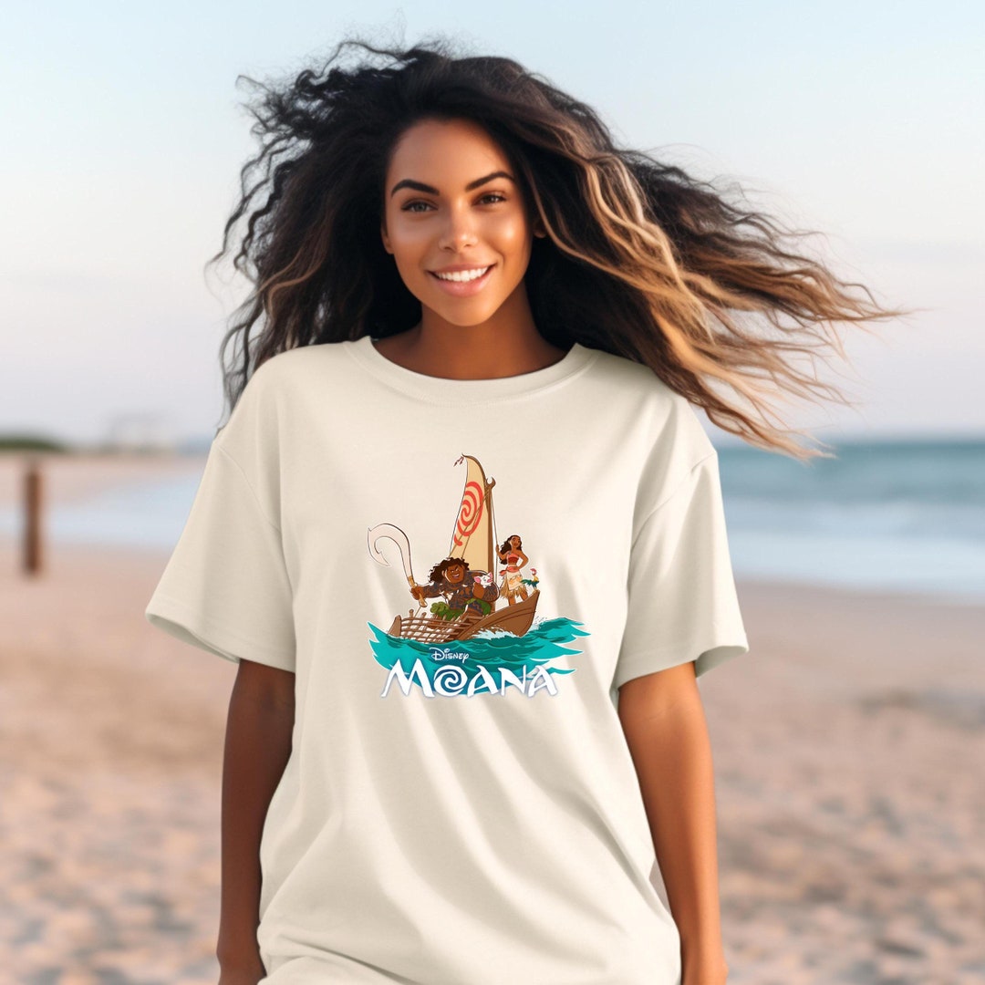 Moana 2 Movie T-shirts, Moana and Maui on the Boat Shirt, Disney Moana ...
