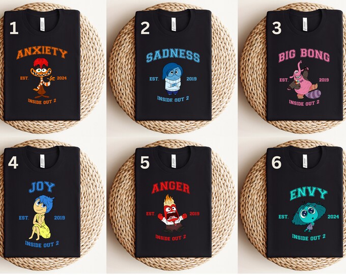 Inside Movie Characters Halloween Costume Shirt, Custom Face Character ...