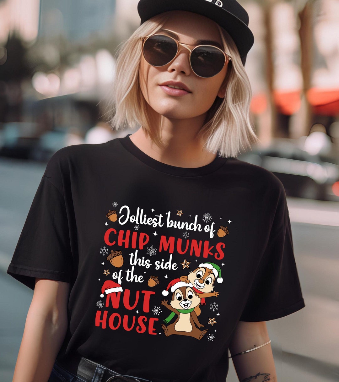 Jolliest Bunch of Monks Chip and Dale Christmas T-shirt, Christmas Nut ...