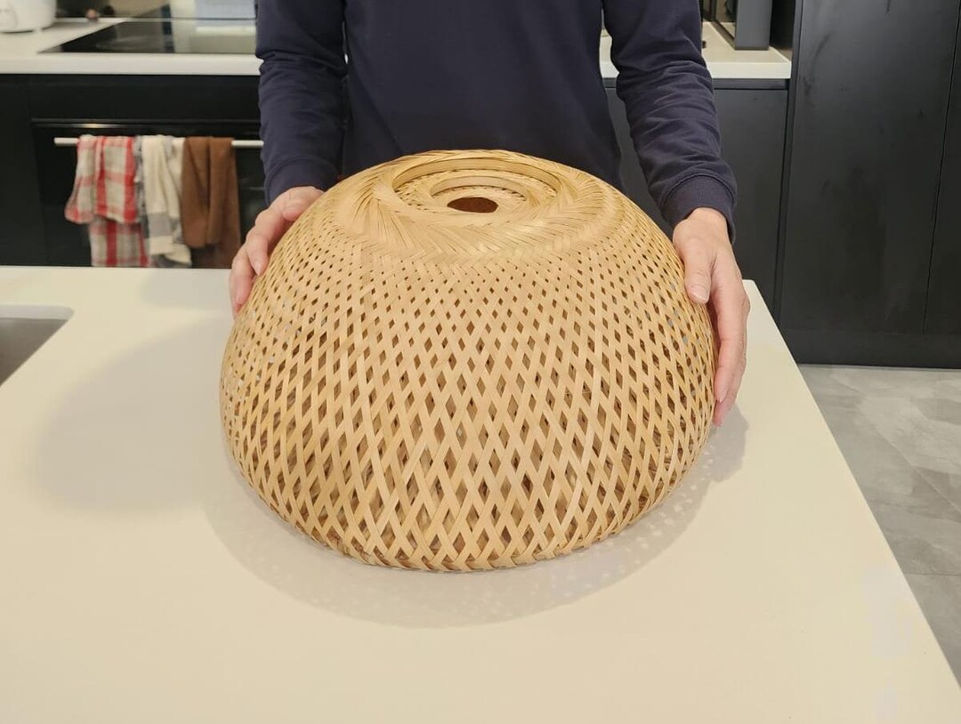 Bamboo Handwoven Pendant Light, Bamboo Traditional Pendant Lightshade ...