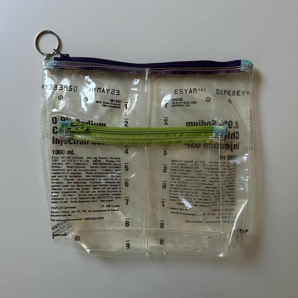 Large Double-zip Clear Repurposed Pouch - Etsy