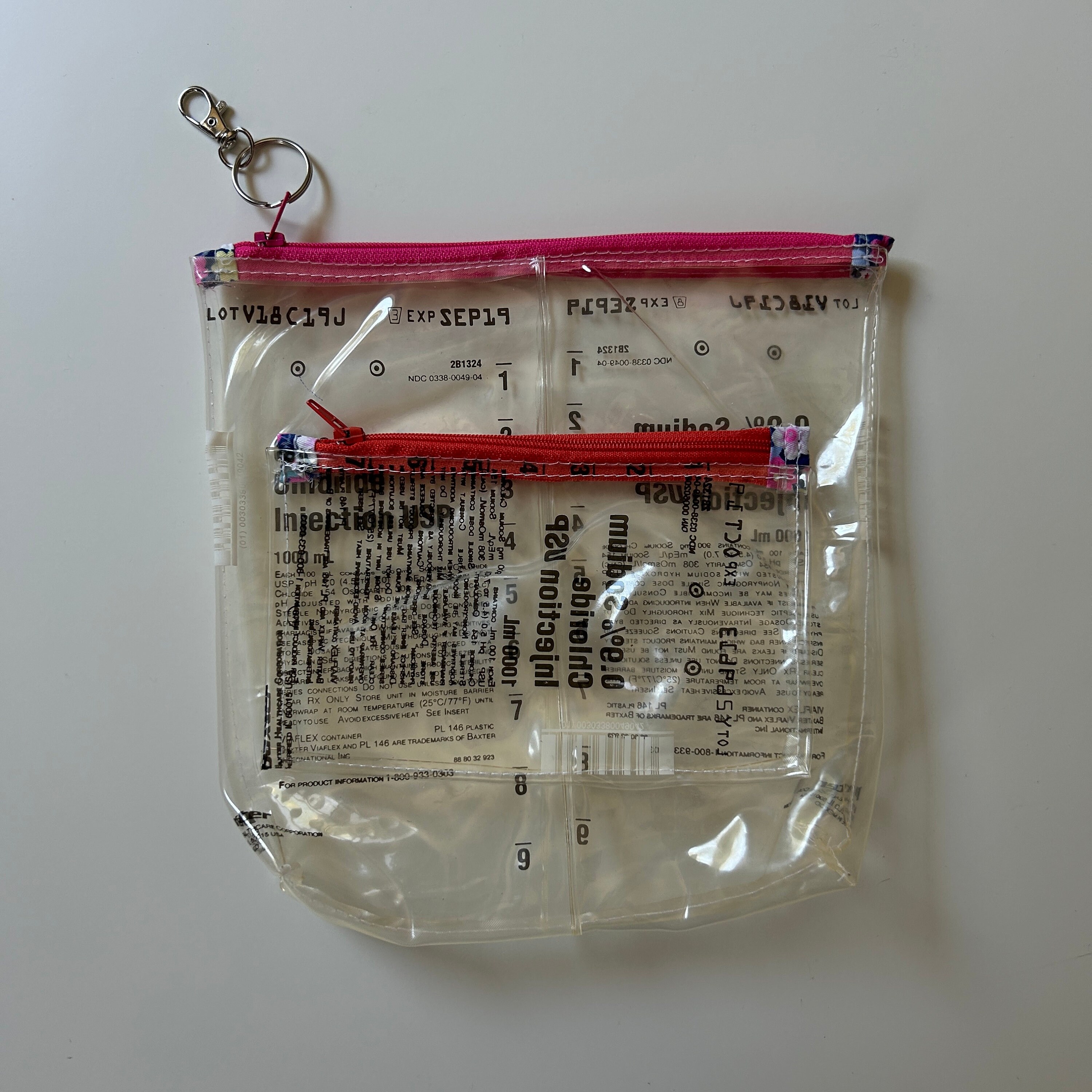 Large Double-zip Clear Repurposed Pouch - Etsy