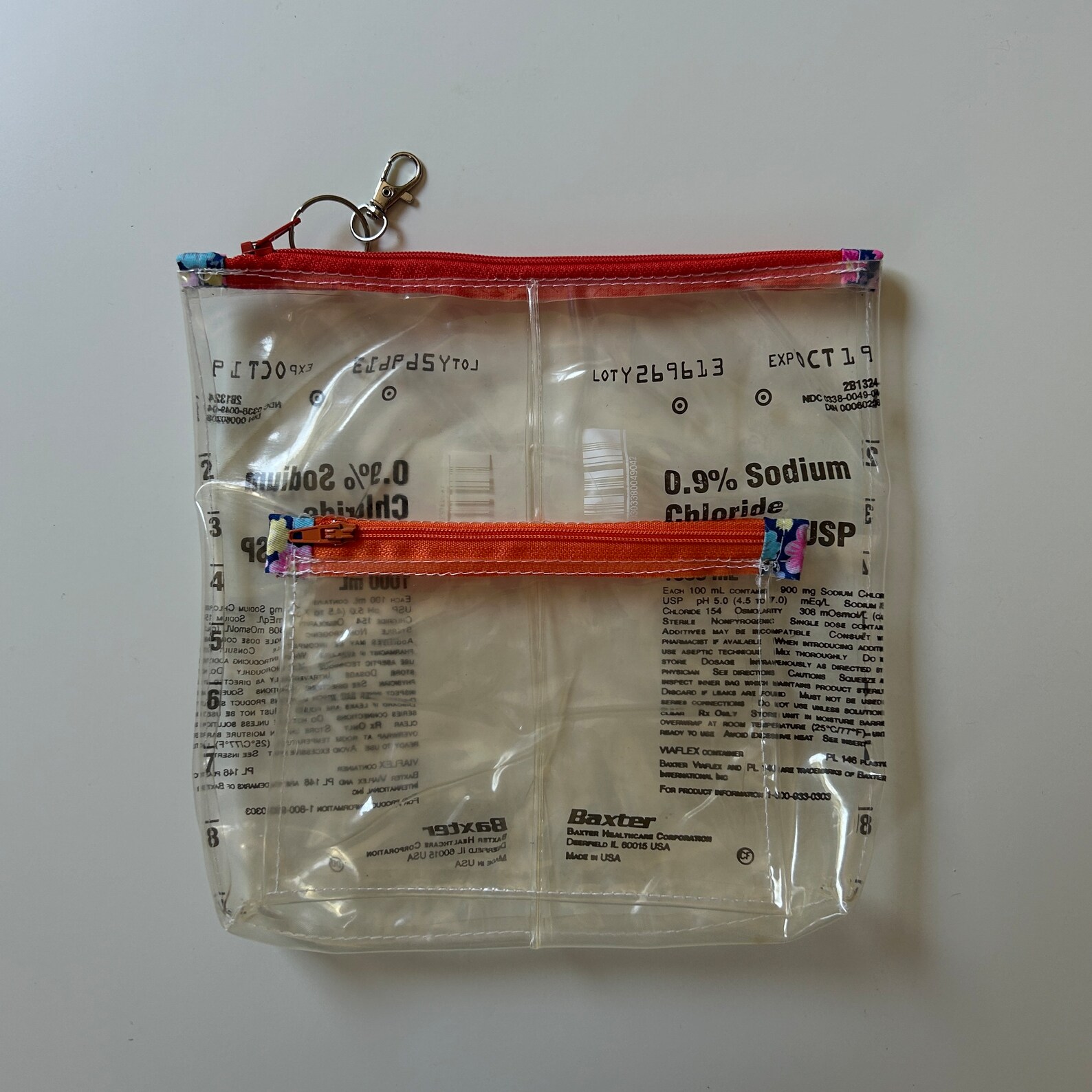 Large Double-zip Clear Repurposed Pouch - Etsy