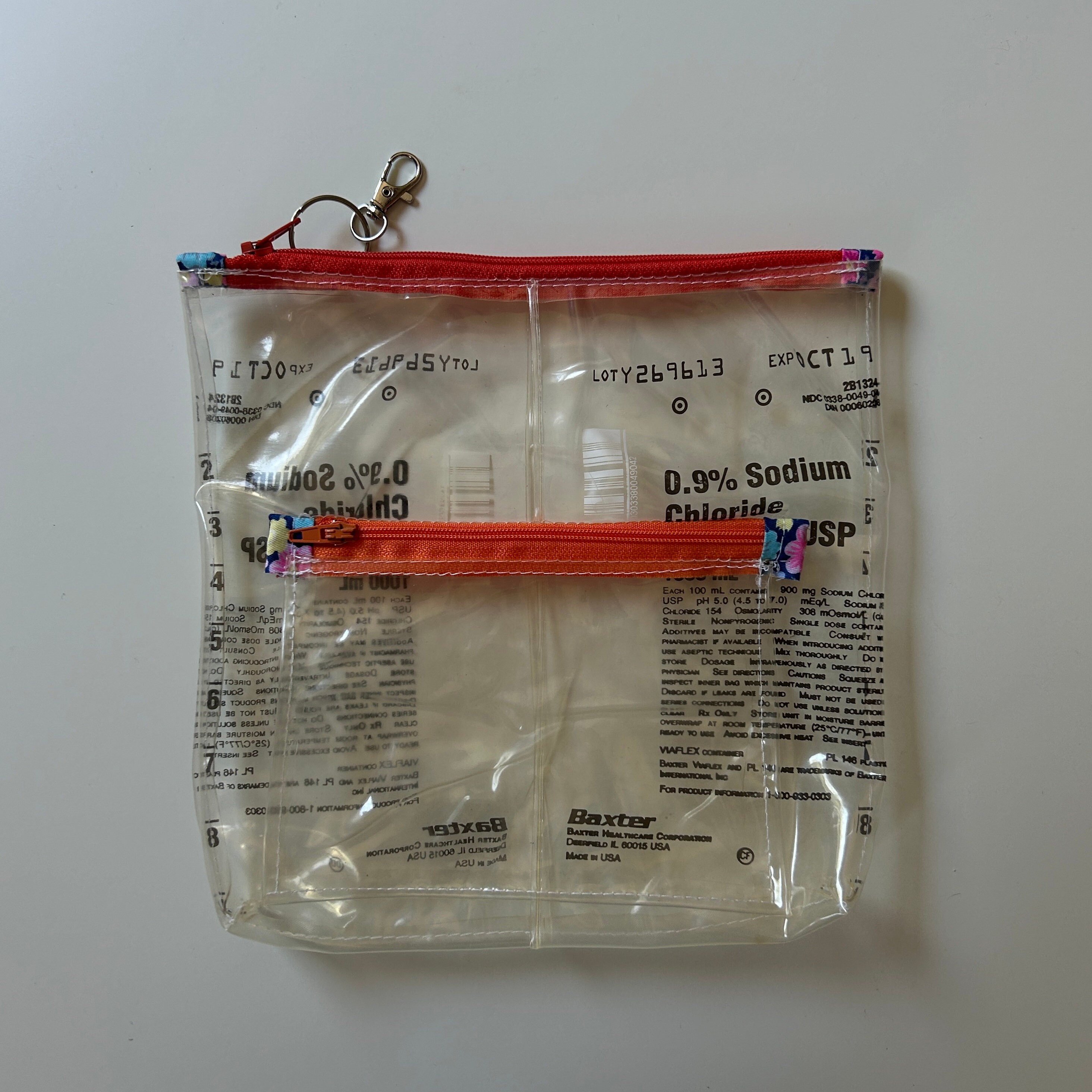 Large Double-zip Clear Repurposed Pouch - Etsy