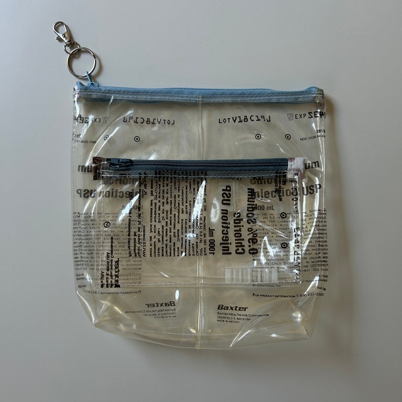 Large Double-zip Clear Repurposed Pouch - Etsy