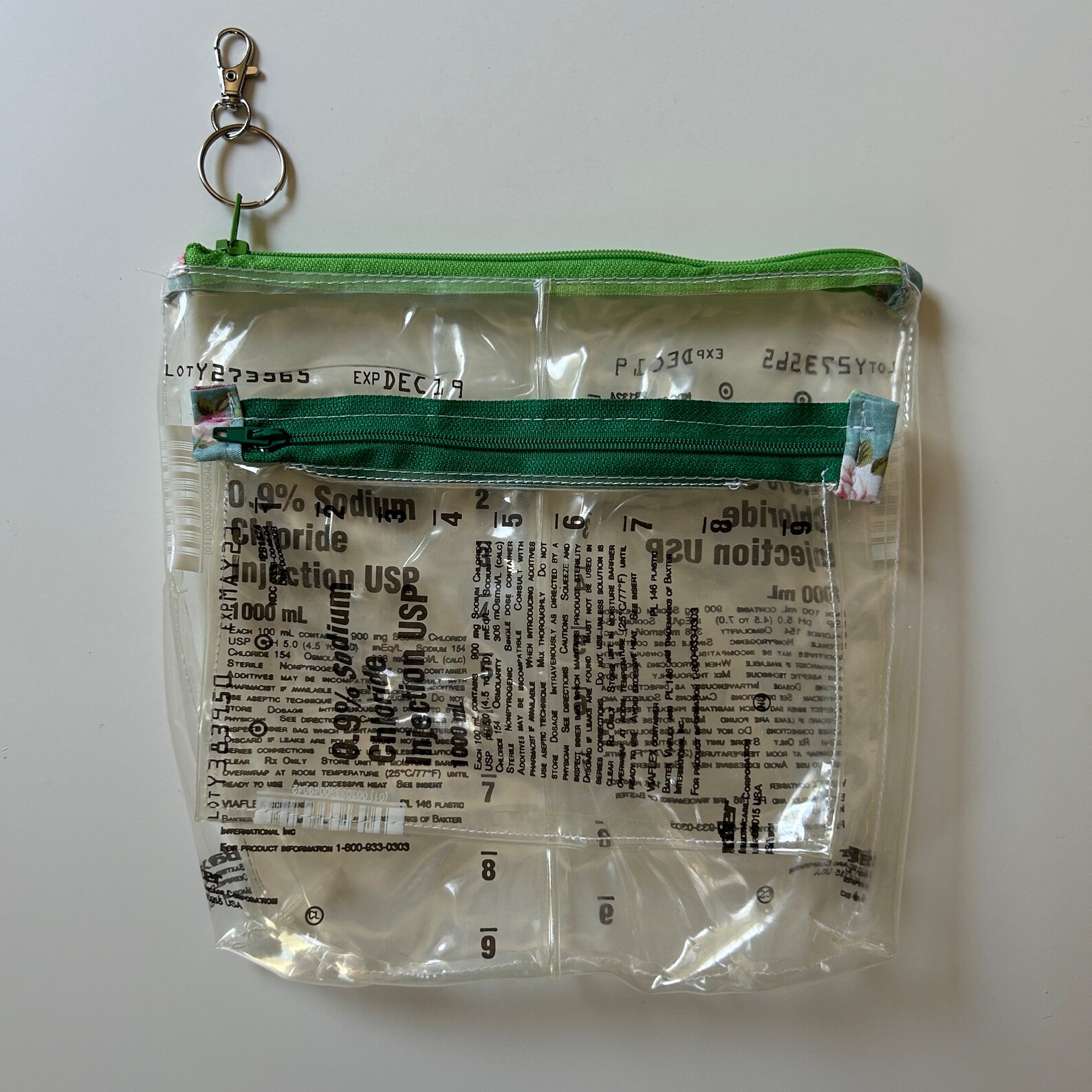 Large Double-zip Clear Repurposed Pouch - Etsy
