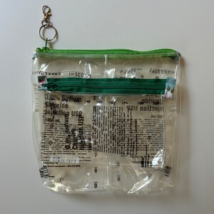 Large Double-zip Clear Repurposed Pouch - Etsy