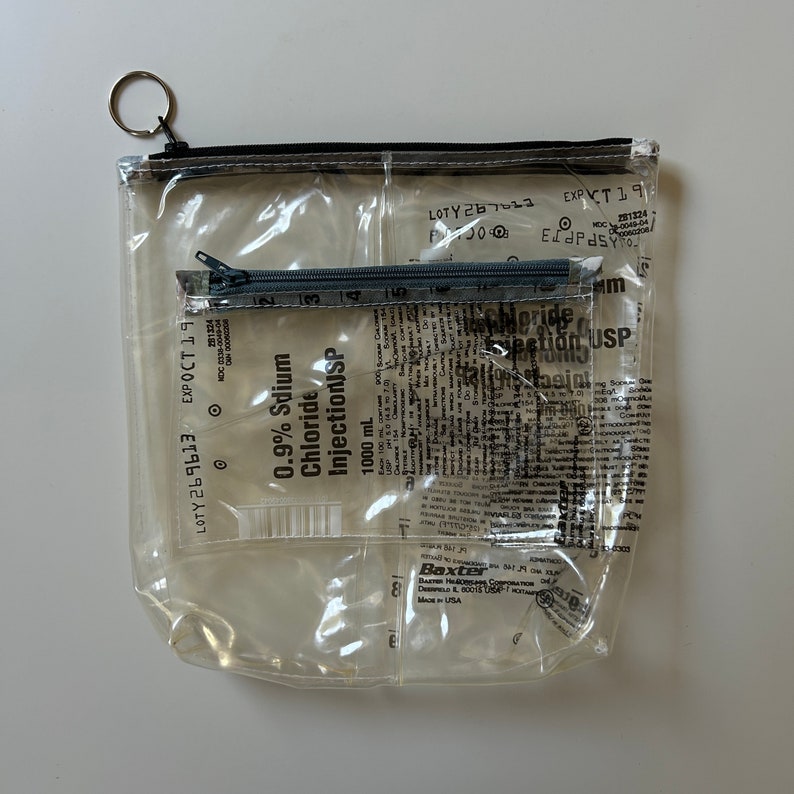 Large Double-zip Clear Repurposed Pouch - Etsy
