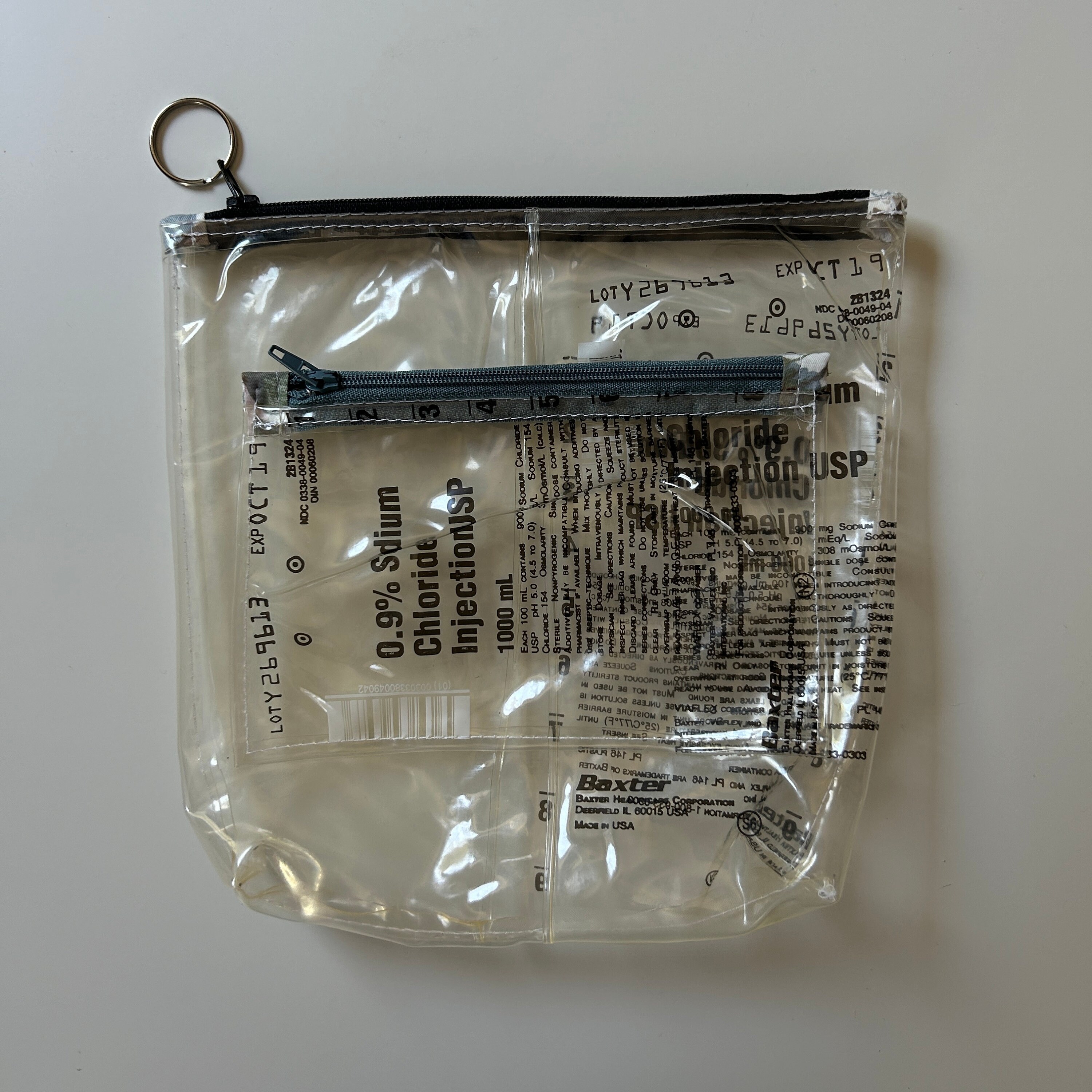 Large Double-zip Clear Repurposed Pouch - Etsy