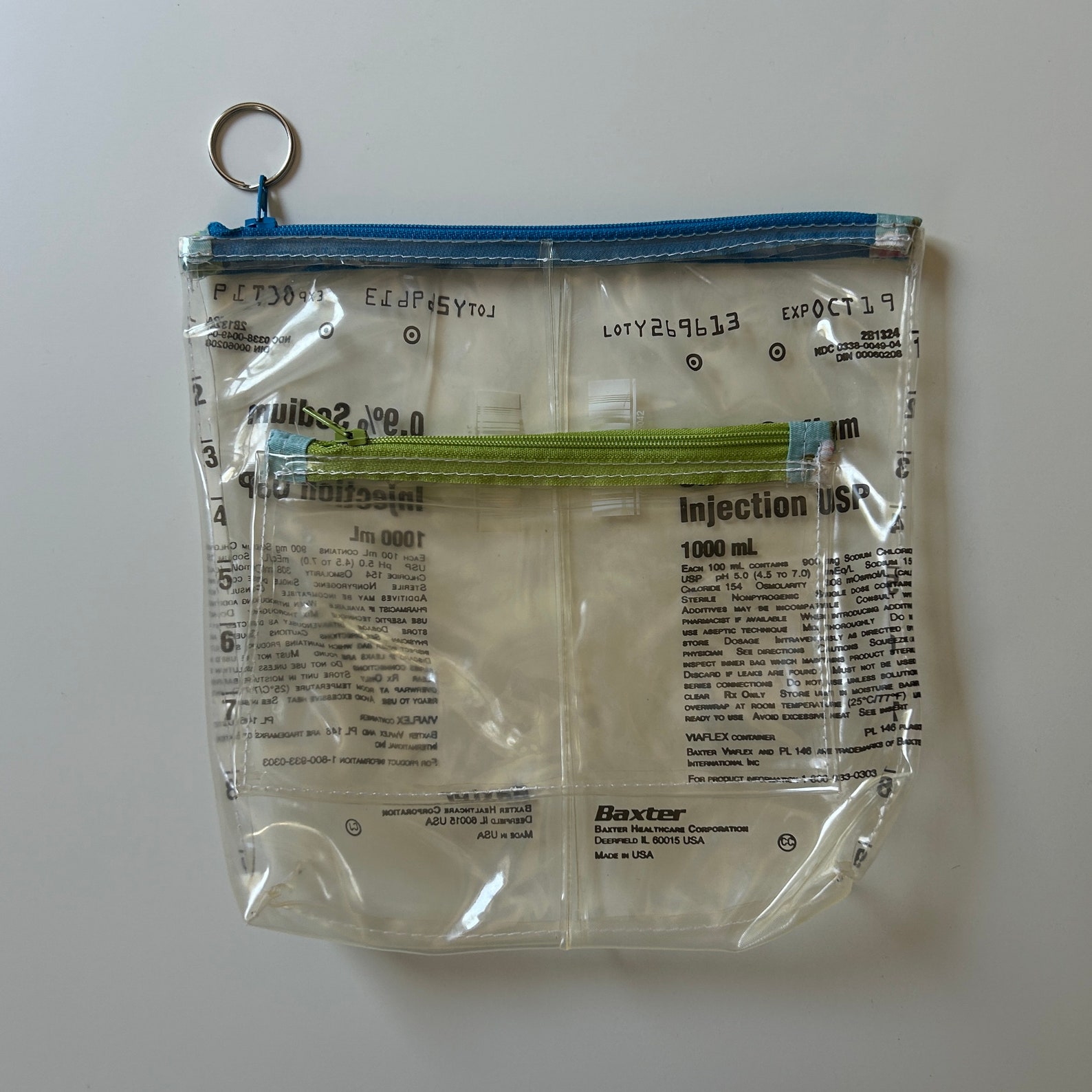 Large Double-zip Clear Repurposed Pouch - Etsy