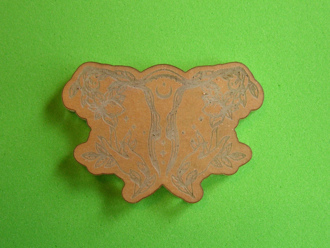 ACRYLIC Floral Uterus Crescent Moon Feminine Goddess Hands Medical ...