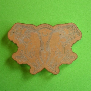 ACRYLIC Floral Uterus Crescent Moon Feminine Goddess Hands Medical ...