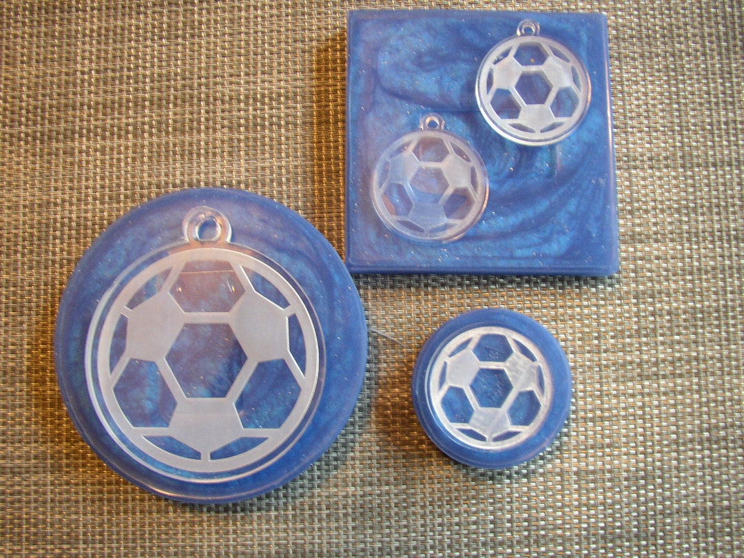 Soccer Ball Handmade Silicone Mold Ornament Coaster Magnet Keychain ...
