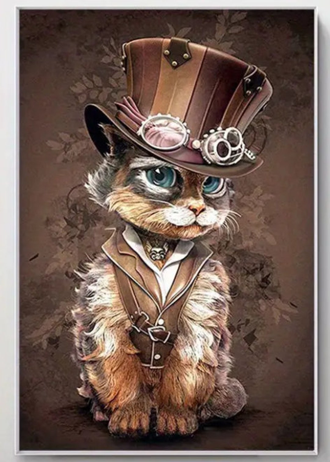 Steampunk Cat 5D Diamond Painting KIT 30x40cm Full Round Drills - Etsy