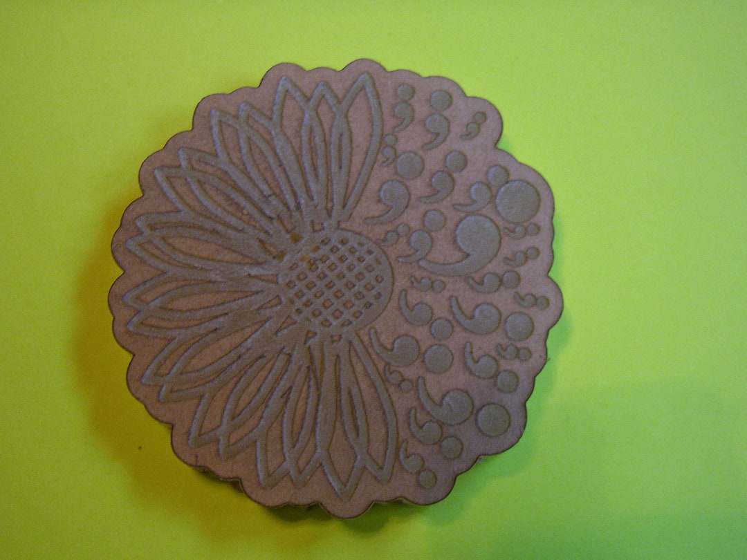 ACRYLIC Sunflower Daisy Semicolon Acrylic Blank for Making Silicone ...