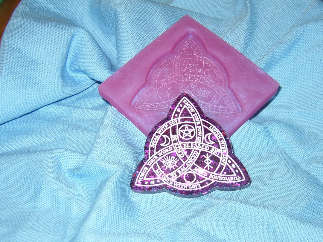 MOLD * Wordy Triquetra * Silicone Mold * Blessed Be * Celtic Knot ...