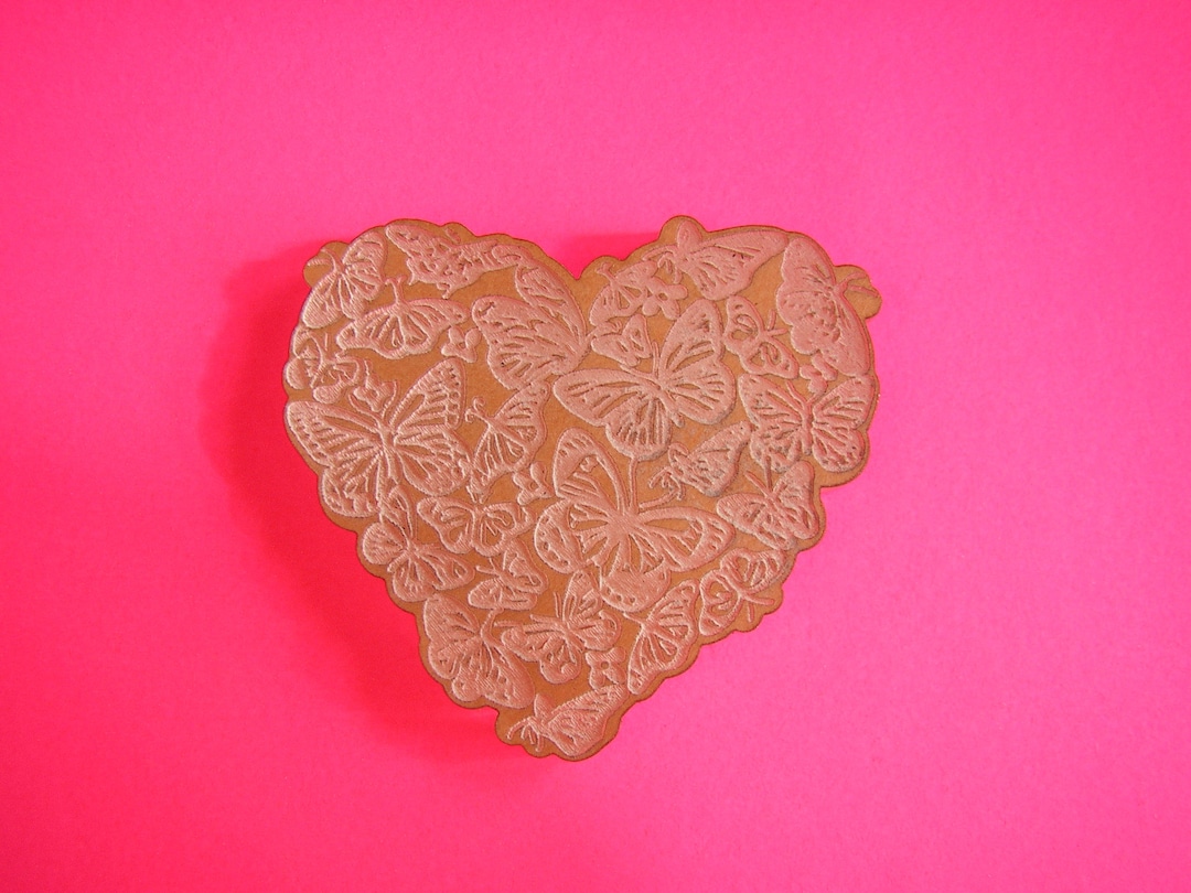 MOLD PRETTY Heart Full of Butterflies handmade Silicone Mold Phone Grip ...