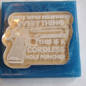 MOLD * FUNNY! Pistol * Gun * Cordless Hole Punch * Silicone Mold ...