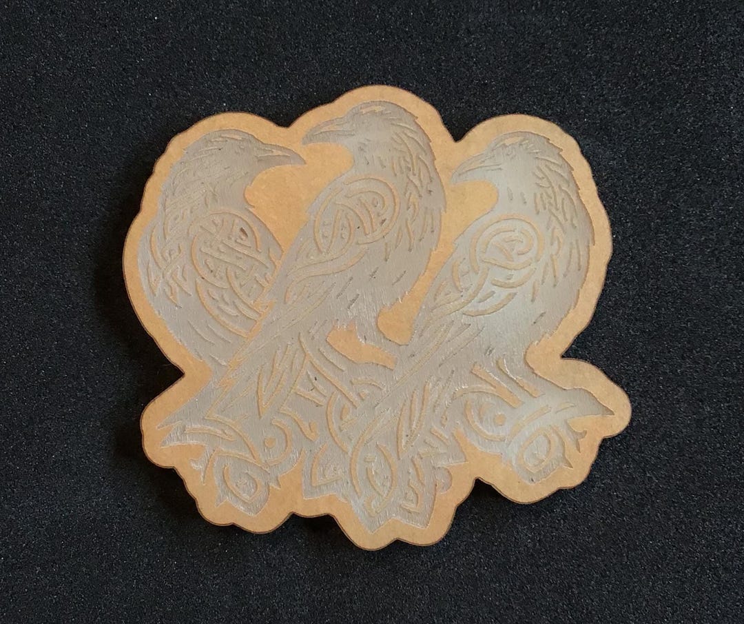 ACRYLIC 3 Celtic Ravens/crows Celtic Knot Acrylic Blank for Making Silicone Molds - Etsy