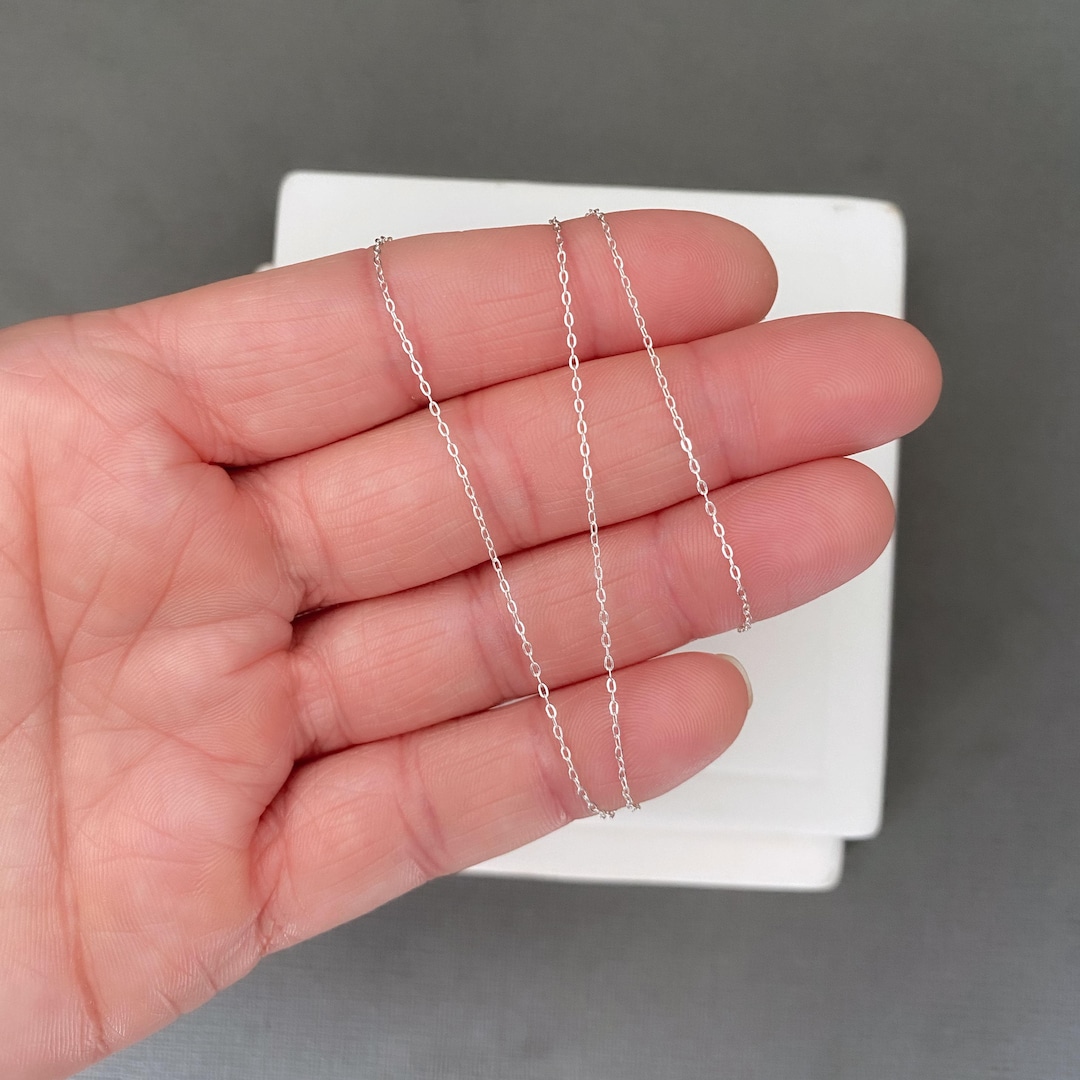 Dainty Chain 925 Sterling Silver, Necklace Bracelet or Anklet Chain ...
