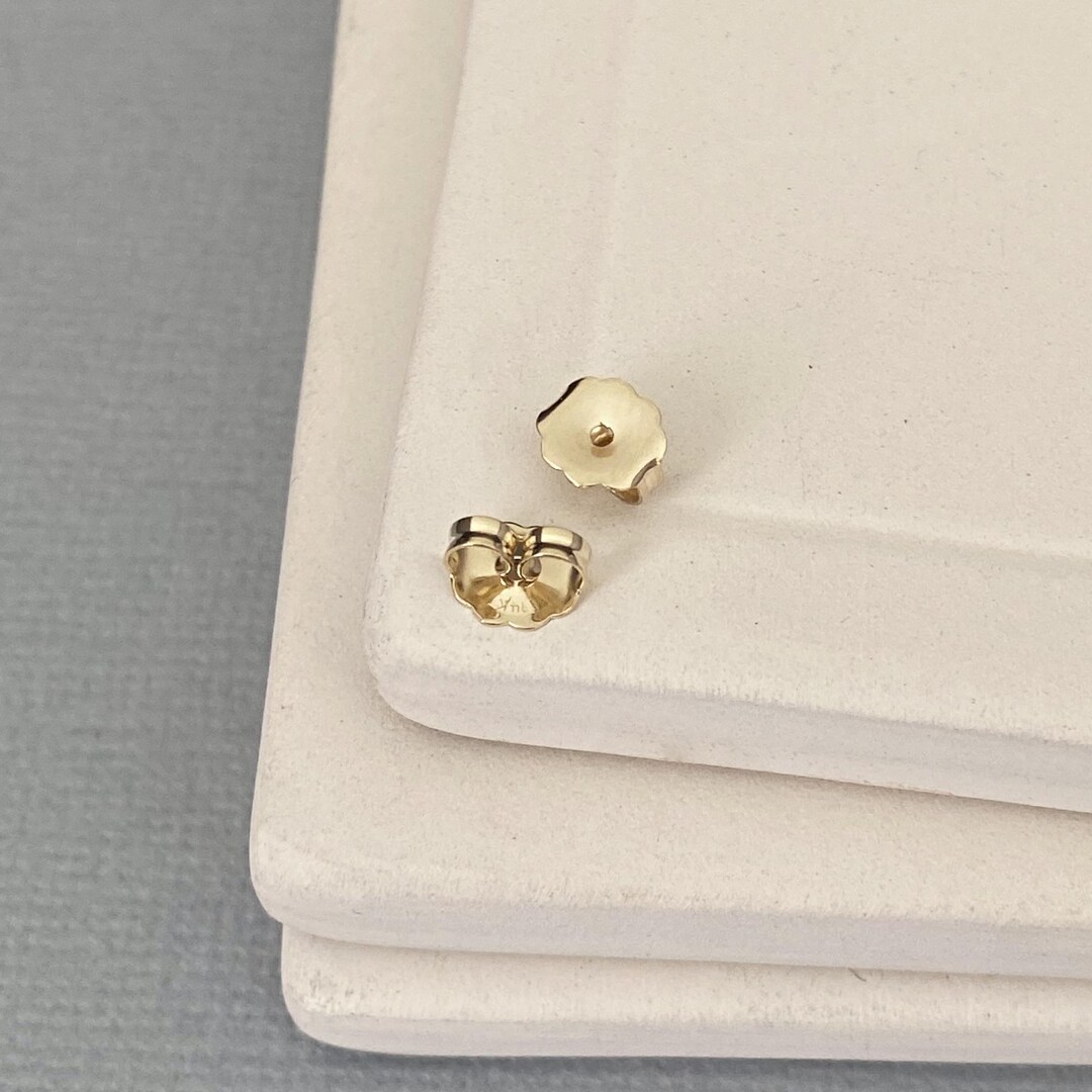 14k Solid Gold Earring Backs | Secure Friction Ear Nuts | Real Gold ...