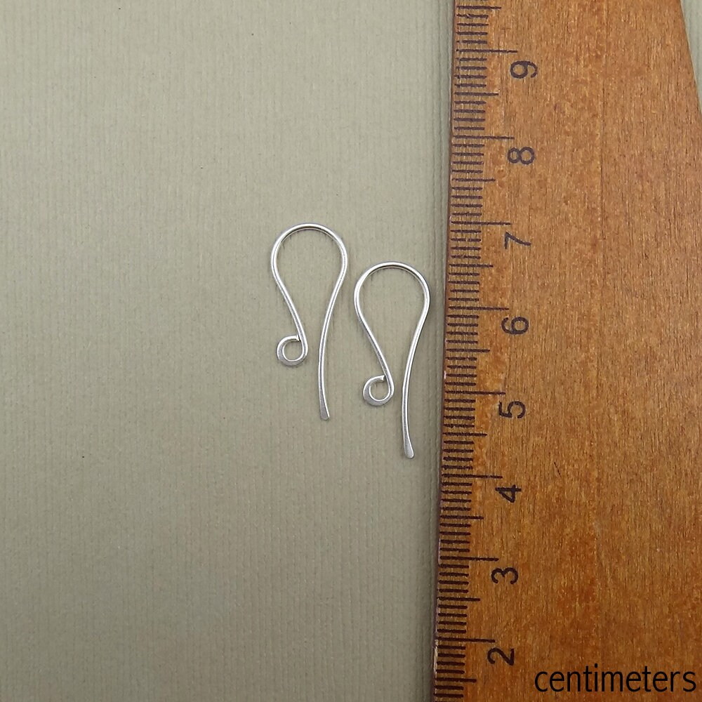 French Ear Wires Sterling Silver Hamered Ear Hooks - Etsy