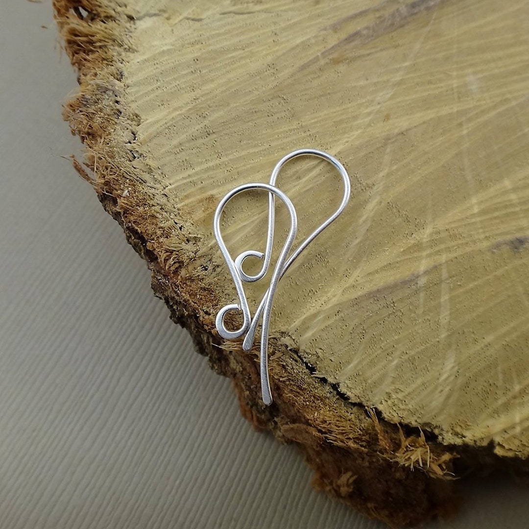 French Ear Wires - Sterling Silver Hamered Ear Hooks - Shepherd ...
