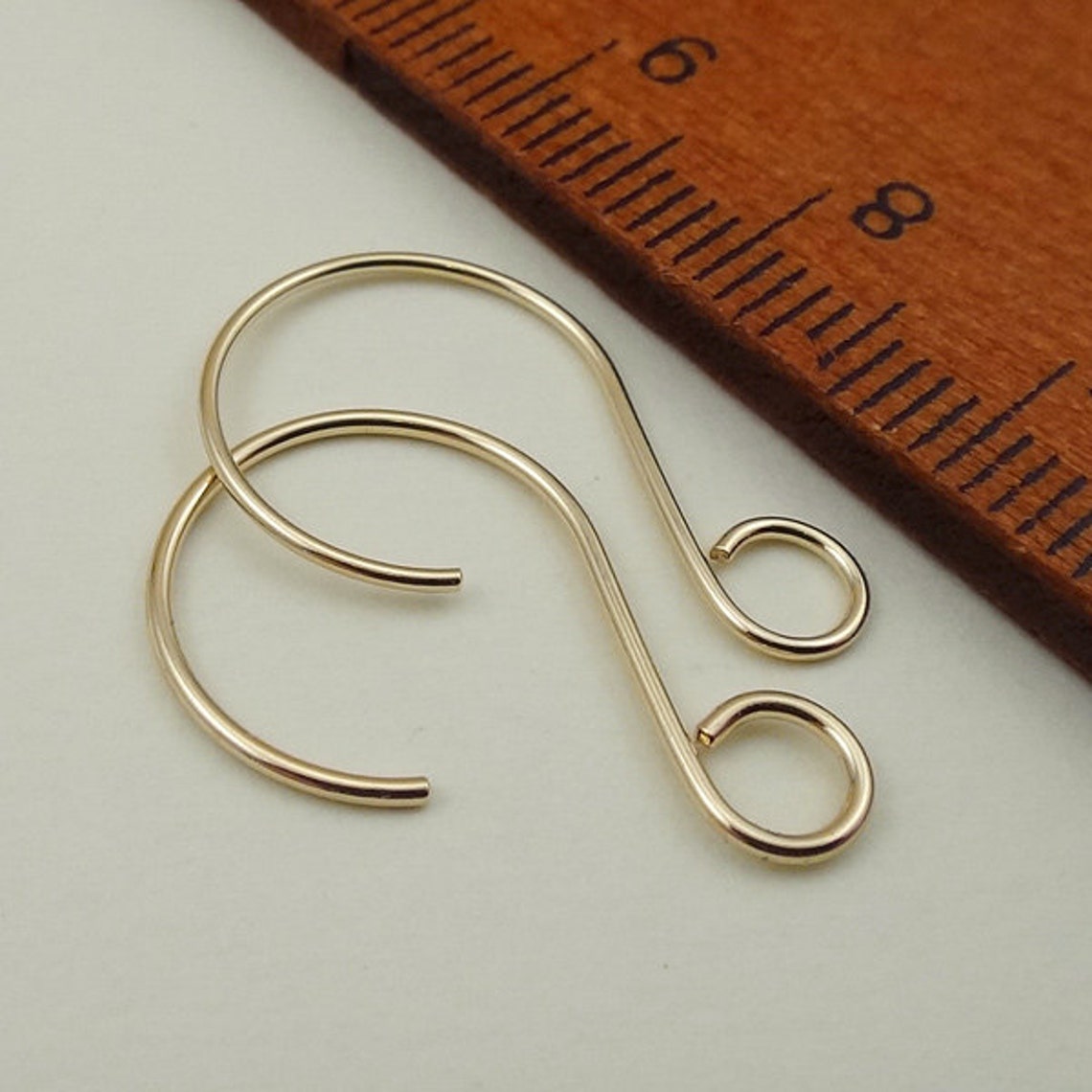 Rounded Ear Hooks Earring Components Gold Filled Ear Wires - Etsy
