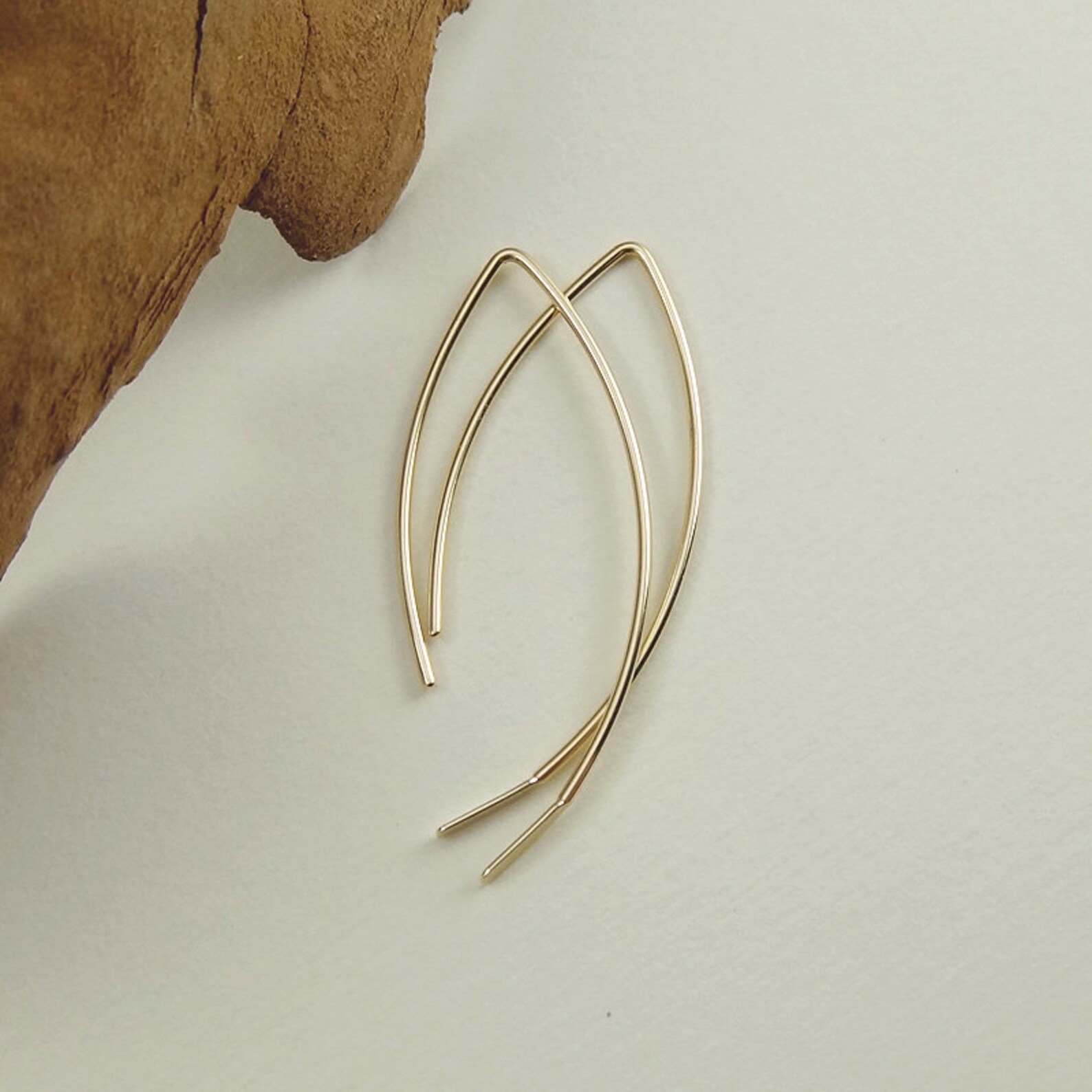 Gold Filled Earring Wires - Hoop Earring Wires - Paddle Ear Hooks ...