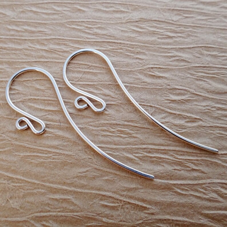 French Hook Ear Wires 20 Gauge Sterling Silver Earring - Etsy