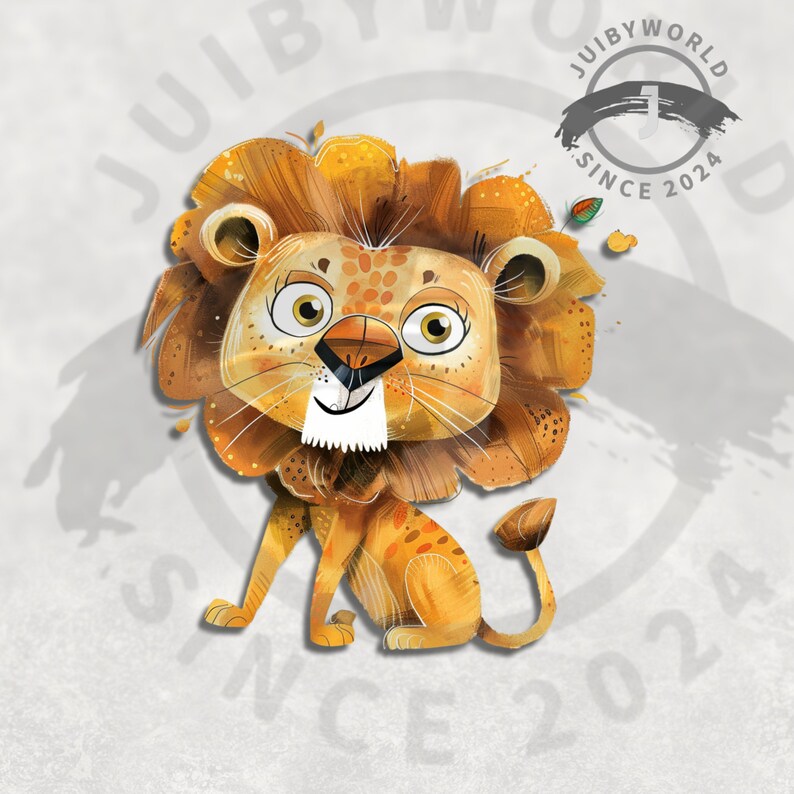 Quirky Animals PNG Clipart Bundle Whimsical Safari Animals Sublimation ...