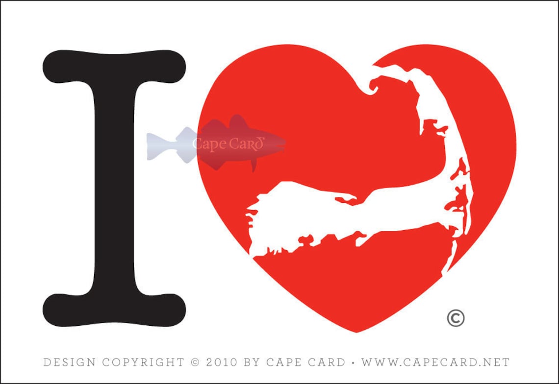 I Love Cape Cod (sticker) - Etsy