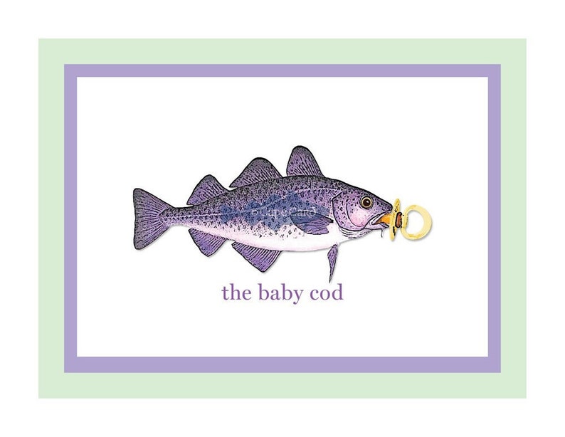 The Baby Cod (notecod) - Etsy