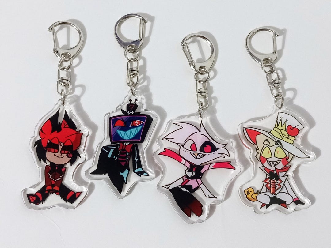 Hazbin Hotel Acrylic Keychains Double Sided Character Charms - Etsy