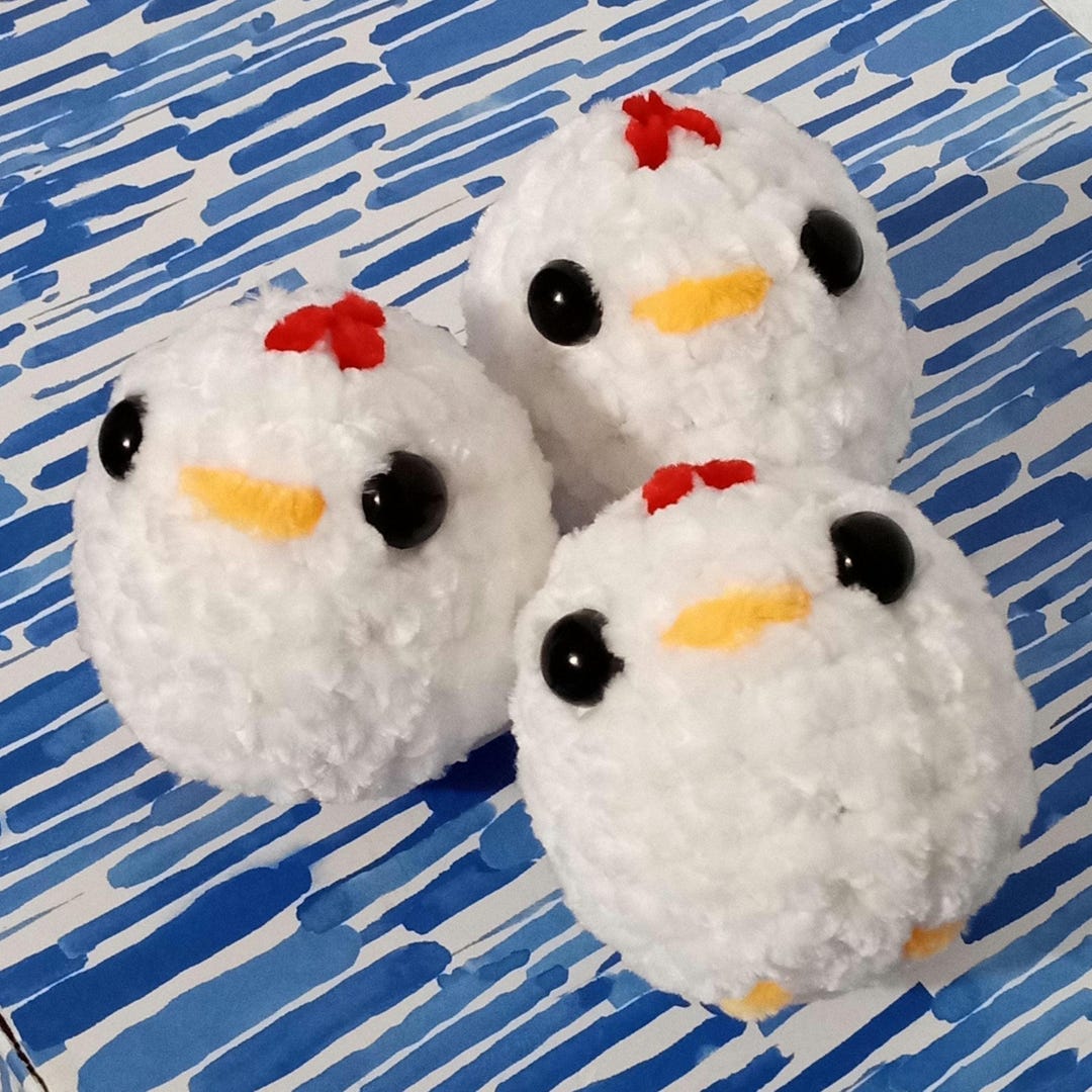 Crochet Mini Chickens Amigurumi Cute Mini Bird Stuffies - Etsy