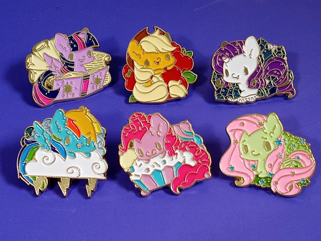 My Little Pony Enamel Pins 6 Characters MLP Friendship is Magic Brooches - Etsy