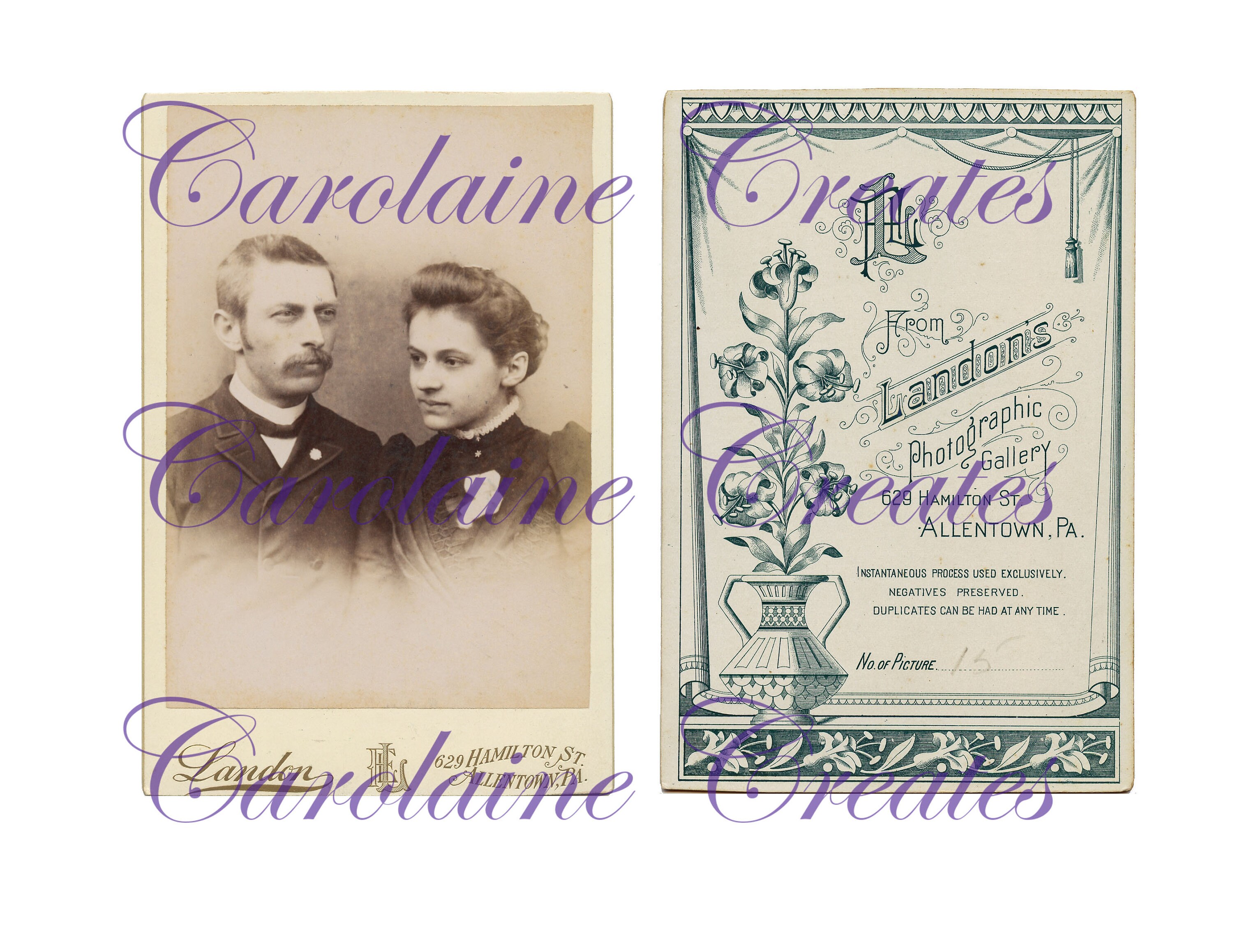 Printable Vintage Portrait Cabinet Cards Kit 1 Digital | Etsy