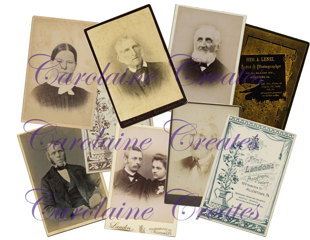 Printable Vintage Portrait Cabinet Cards; Kit 1; Digital Download ...