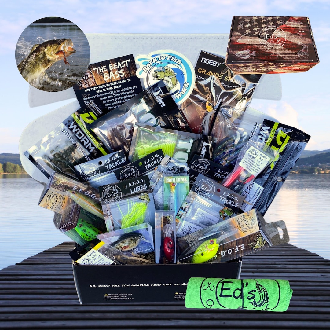 Bass Fishing Gift Box – 19-20+ Types of Lures & Tackle – Valentines ...