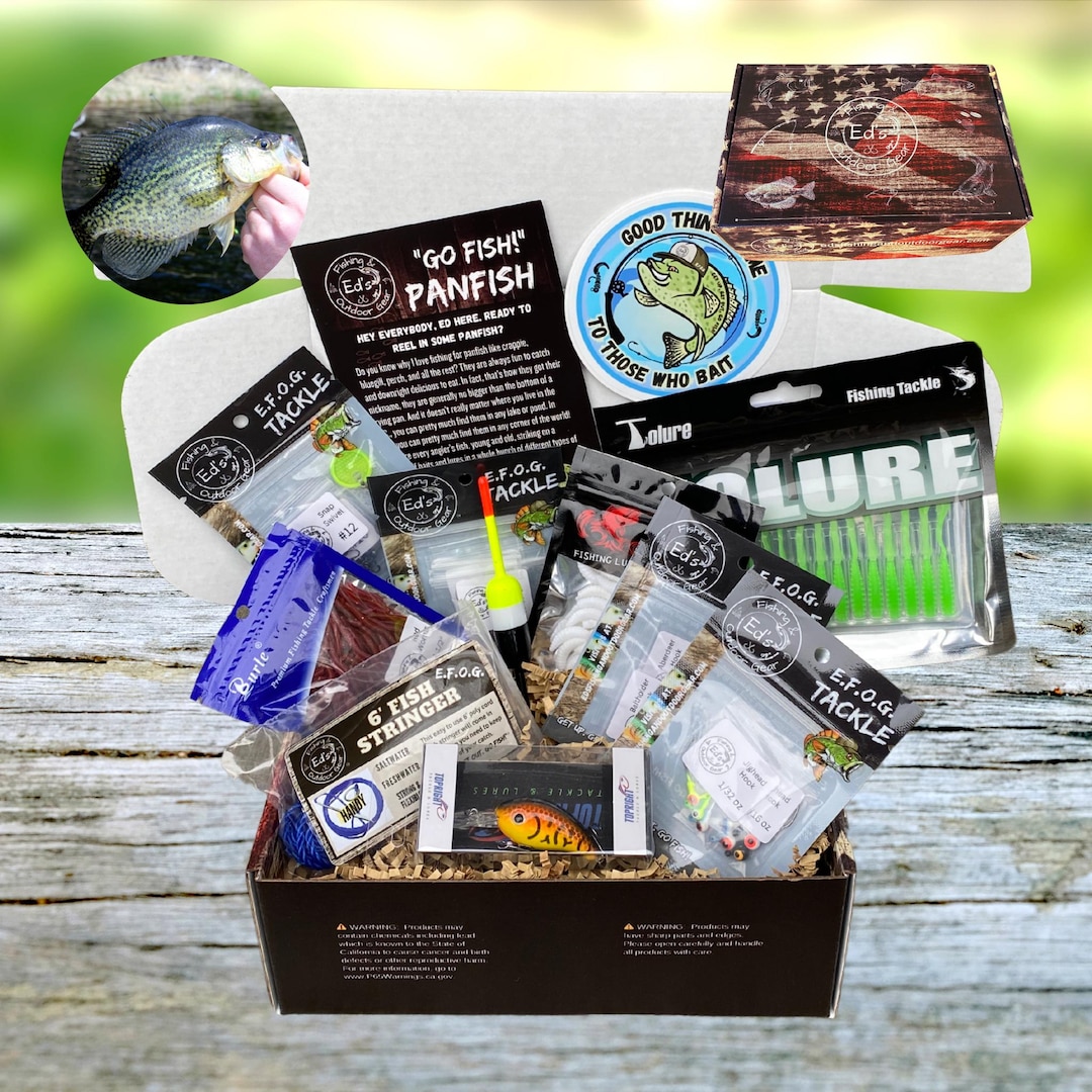 Crappie Fishing Gift Box | 11-12+ Types of Gear | Fishing Gift for Him ...