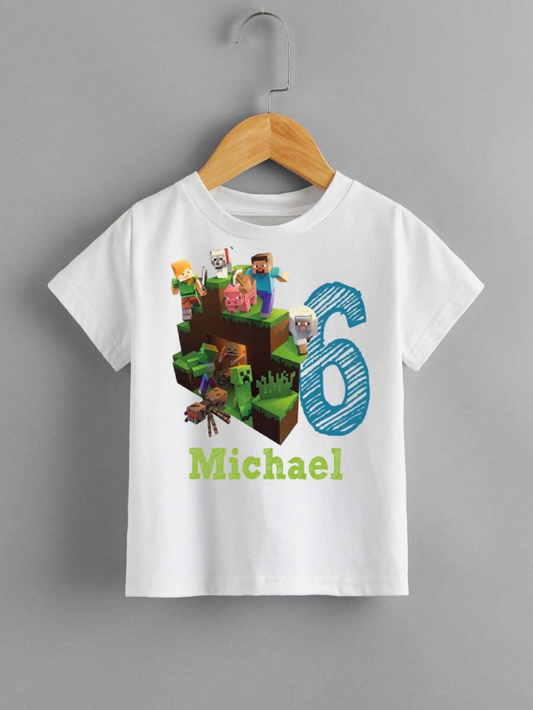 Minecraft Shirt, Minecraft Birthday Shirt, Custom Birthday Shirt ...